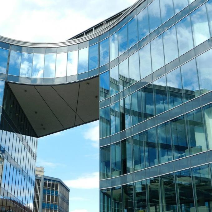 Reflective Low E Glass Curtain Wall Soundproof For Green Construction