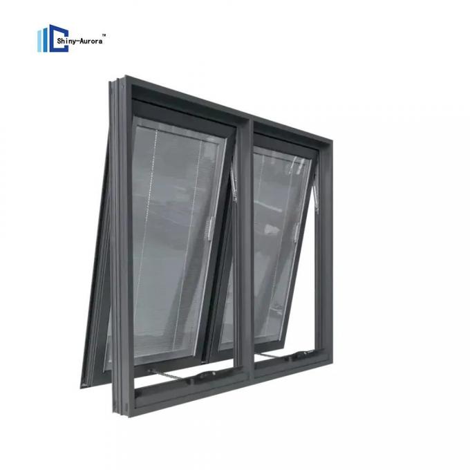 Waterproof Top Hung Awning Windows Double Glazed Awning Storm Windows