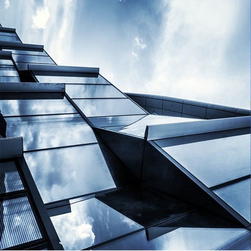 Color Custom Building Glass Curtain Wall , Unitized System Curtain Wall